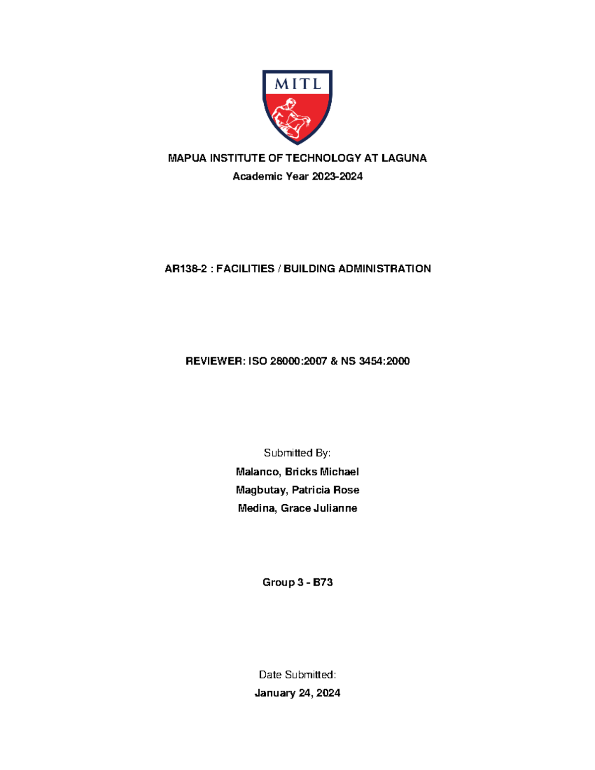 AR138-2 B73 Reviewer Group-3 - MAPUA INSTITUTE OF TECHNOLOGY AT LAGUNA ...