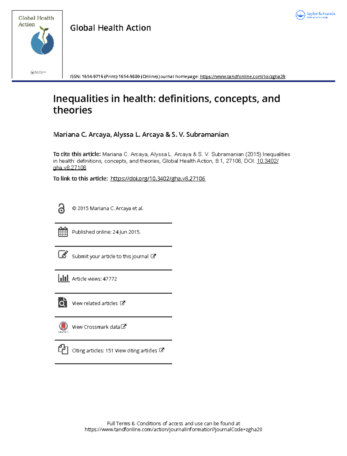 1 Inequalities in health definitions concepts and theories - Full Terms ...