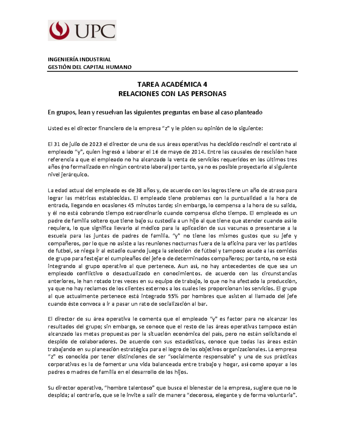 Ta4 Gkh Dat IngenierÍa Industrial GestiÓn Del Capital Humano Tarea