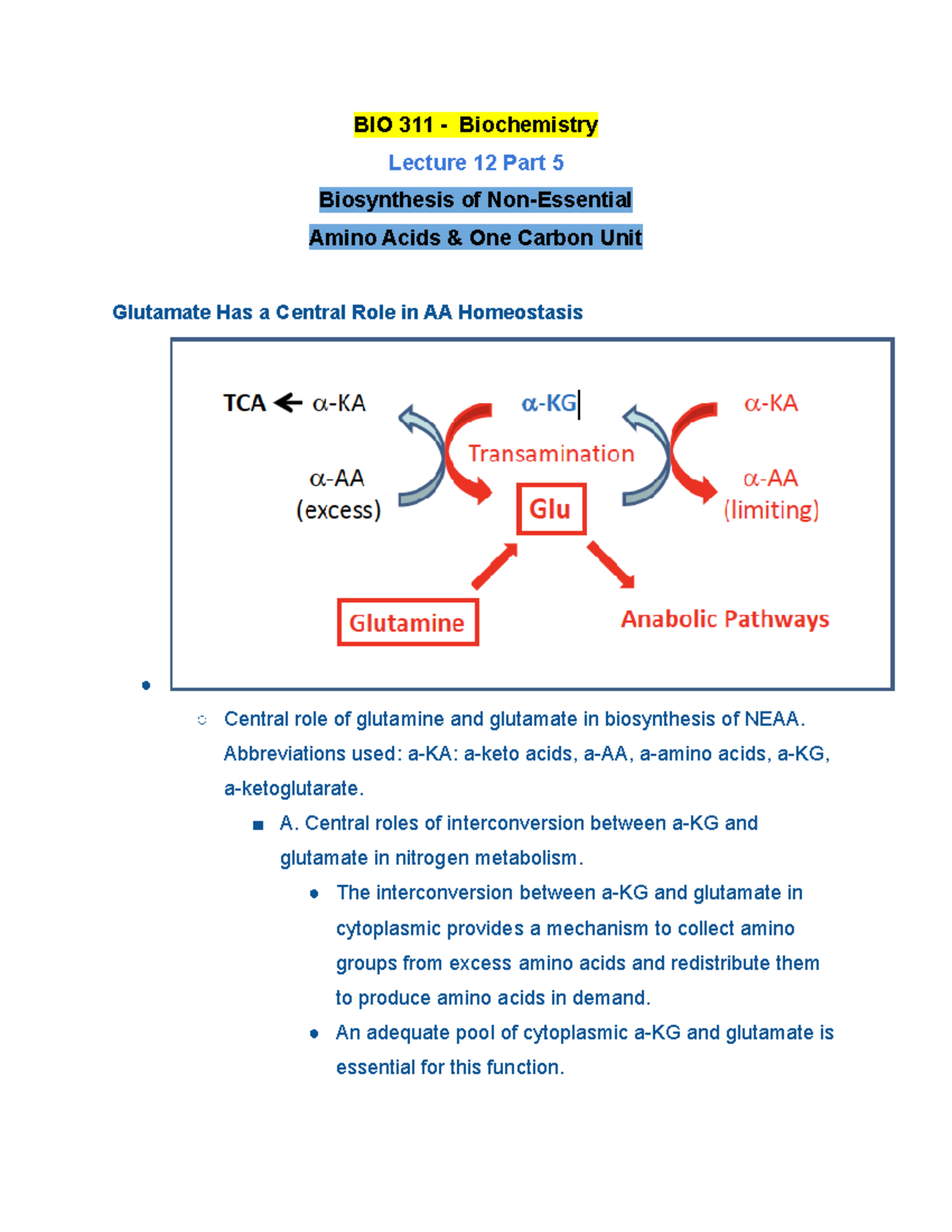 BIO 311 Lecture 12 Part 5 Fall 2020 - BIO 311 - Biochemistry Lecture 12 ...