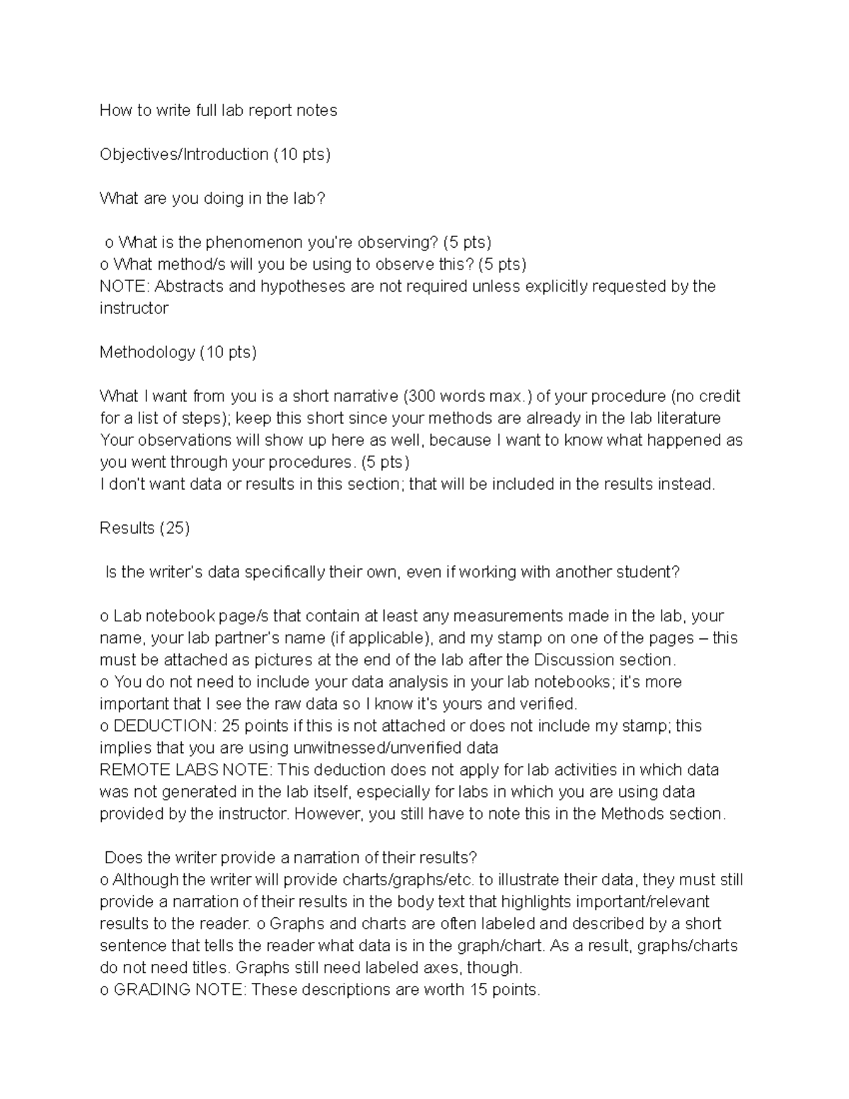 How to write full lab report notes - How to write full lab report notes ...