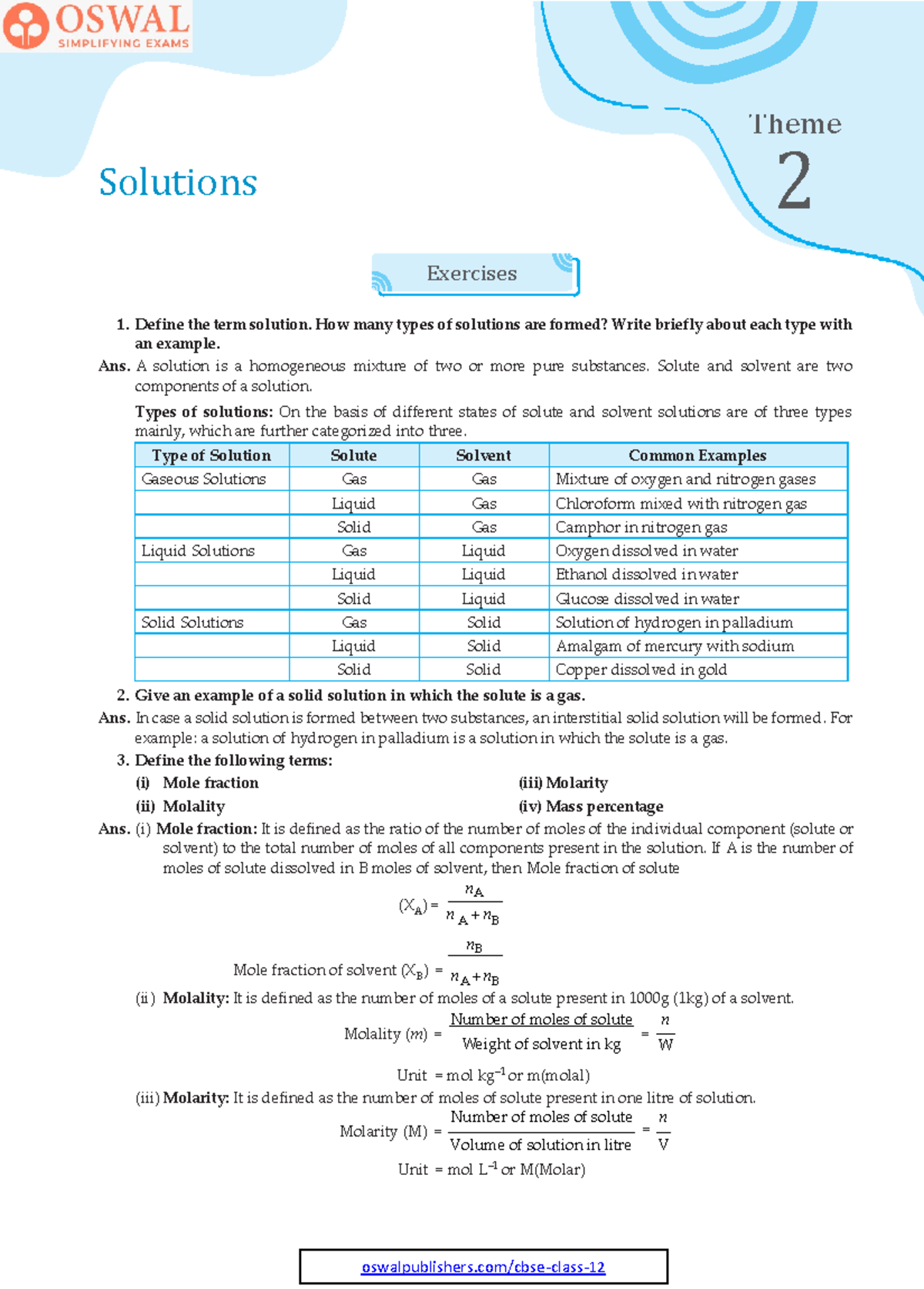 Ncert Solutions for Class 12 Chemistry Chapter 2 Solutions - Theme 2 ...