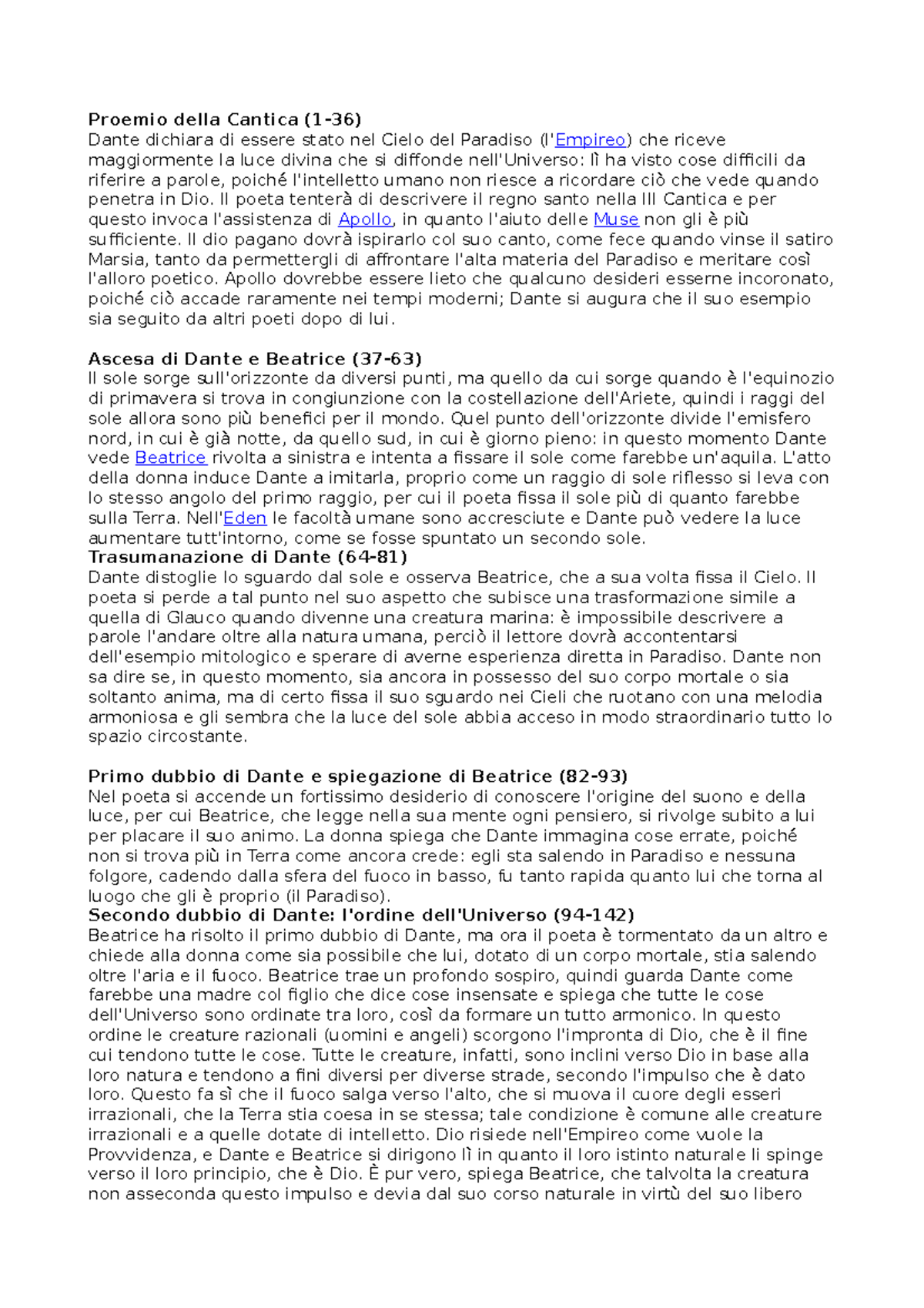 Proemio - Proemiò - Proemio della Cantica (1-36) Dante dichiara di ...
