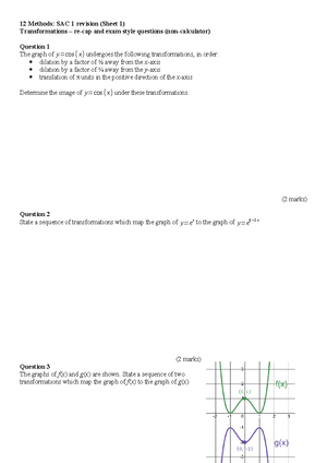 2022 Maths Methods Units 1 and 2 Exam 1 solutions - MATHS METHODS UNITS ...