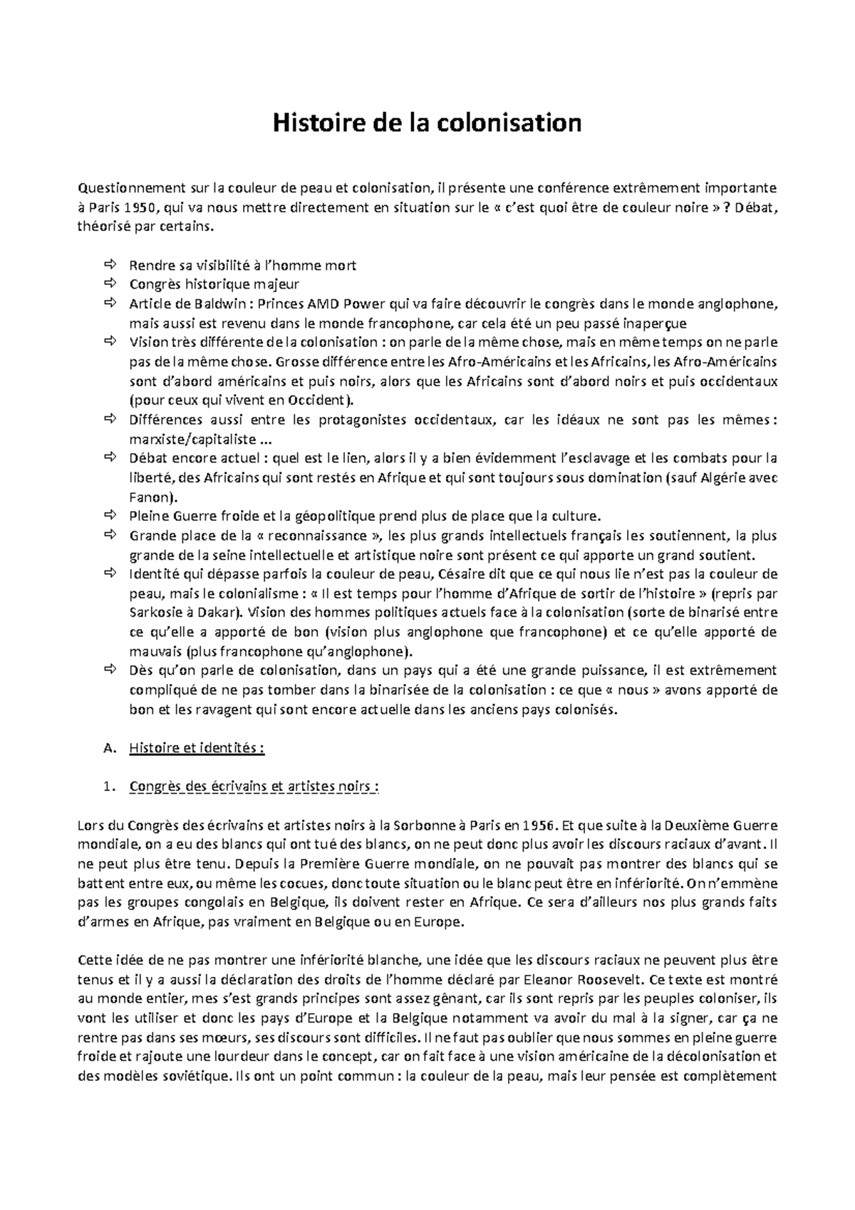 Histoire de la colonisation - Histoire de la colonisation ...