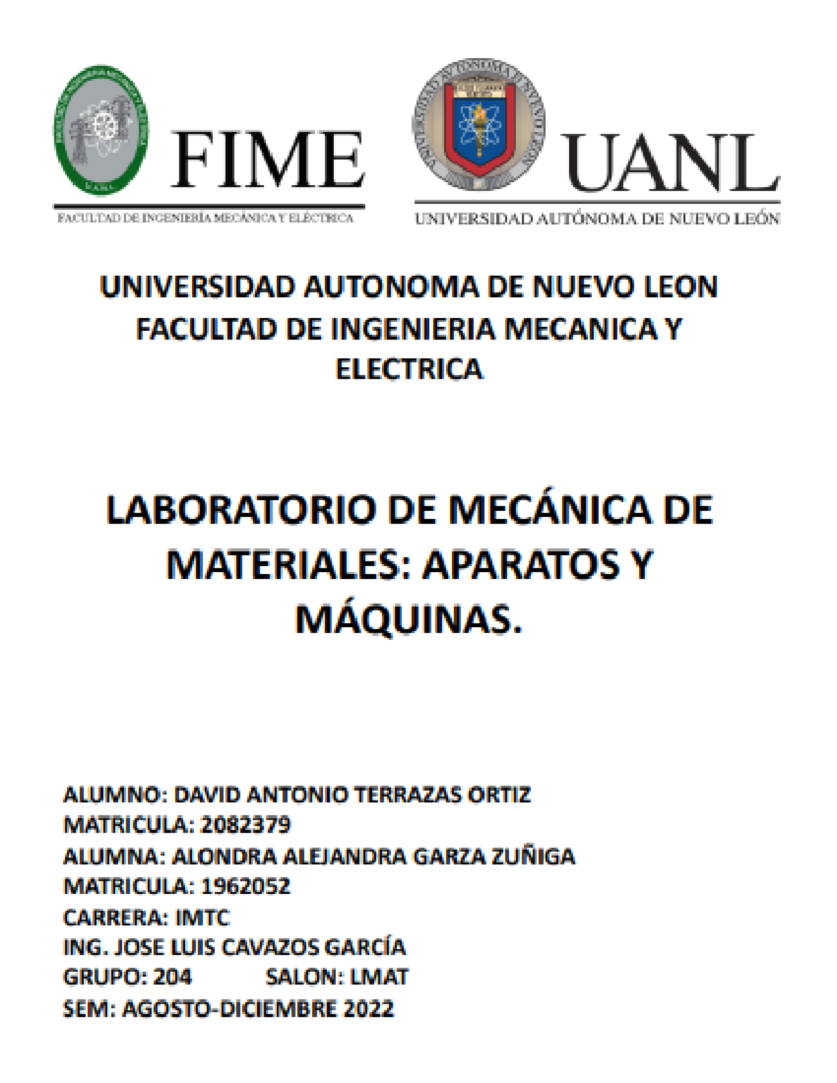 Practica 1 - laboratorio de maquinas electricas de la facultad de ingeniería - Máquinas ...