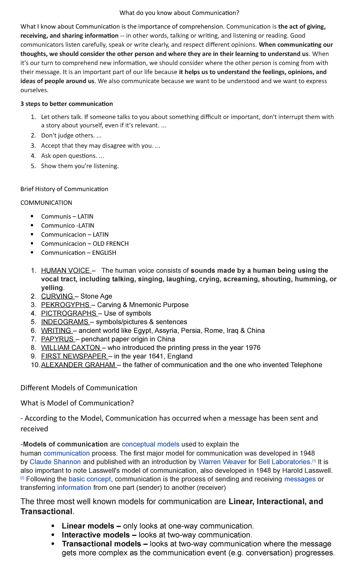 Lesson 1-Communication - Physics - Studocu