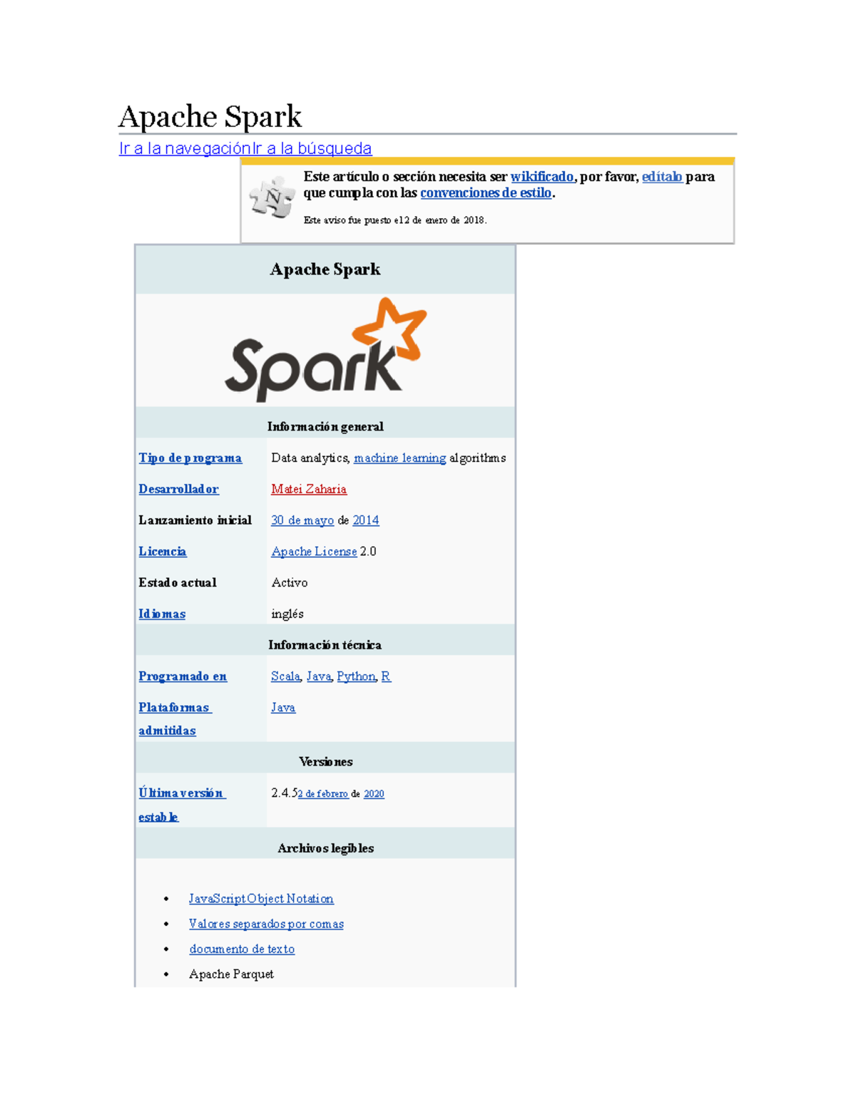 Big data spark - Analisis de datos en gran escala para un efecto positivo en la industria ...