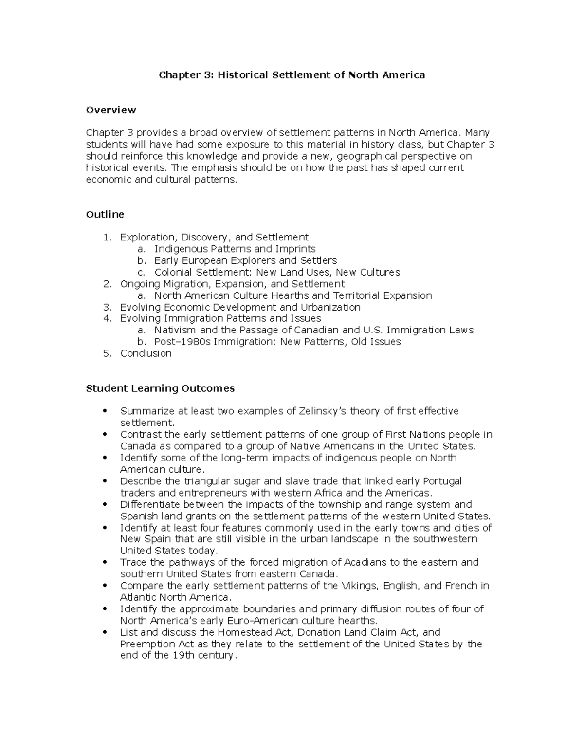 Chapter 3 - Historical Settlement of North America - Many students will ...