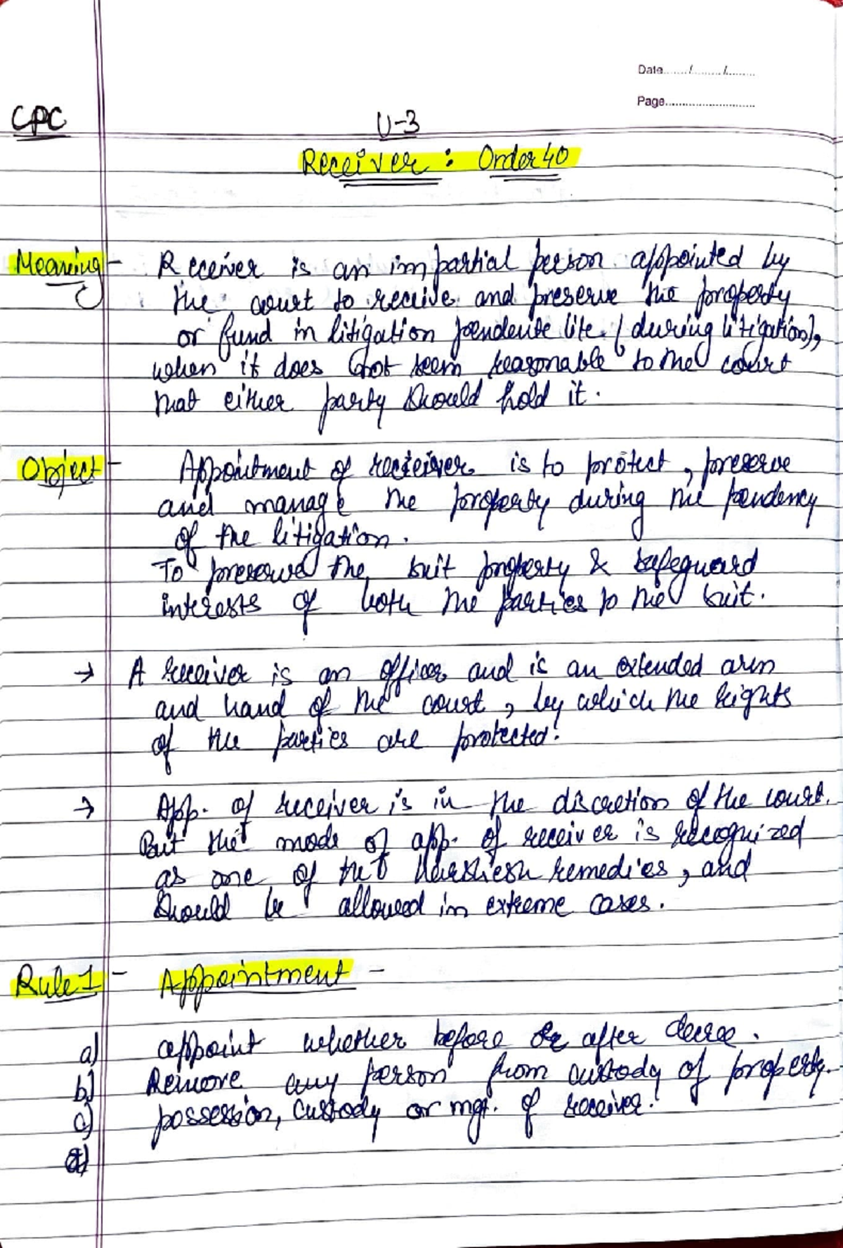 CPC unit-3 (b, c, f) - cpc notes - Date .. .... 1 ...