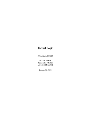 Logic 22-exc03 - Hausaufgaben - Dr. D. Frettl ̈oh 25. Formal Logic ...