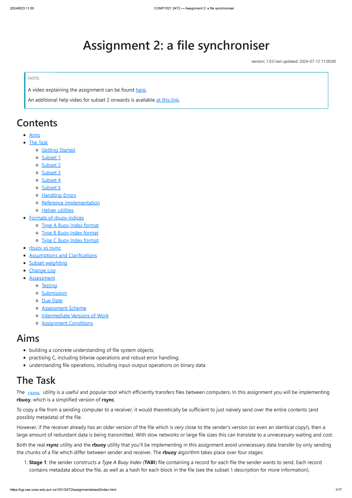 Comp1521 24t2 — Assignment 2 A File Synchroniser Assignment 2 A File 9748