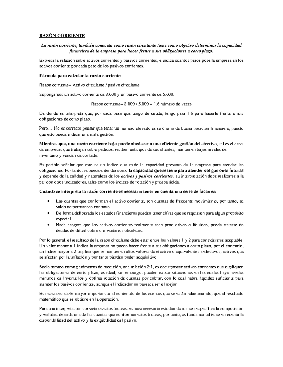 Principales indicadores financieros y de gestión [complementario]a ...