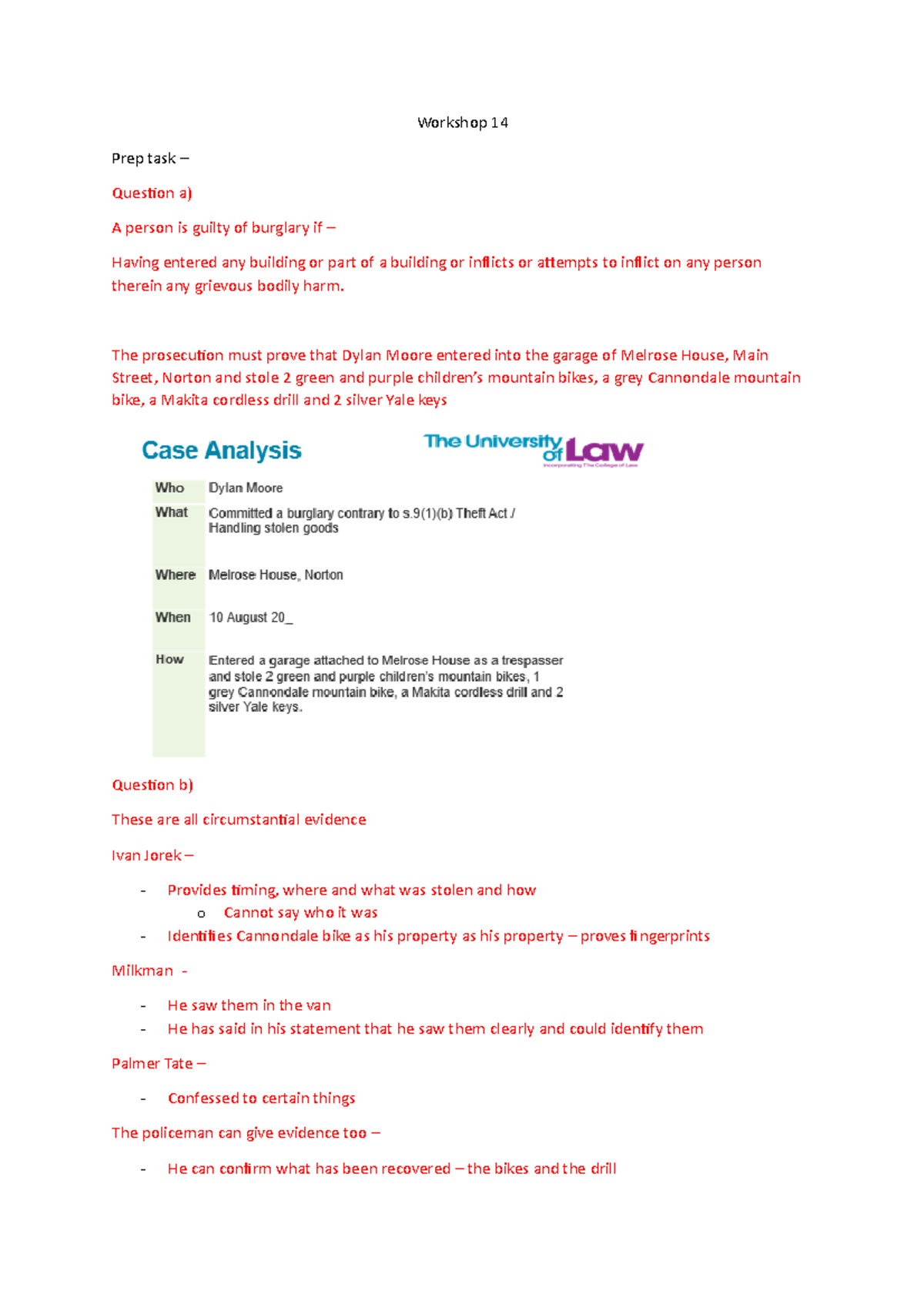 Workshop 14 - Dispute resolution - Studocu