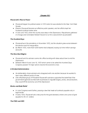 lecture course work and assignments for United States History class ...