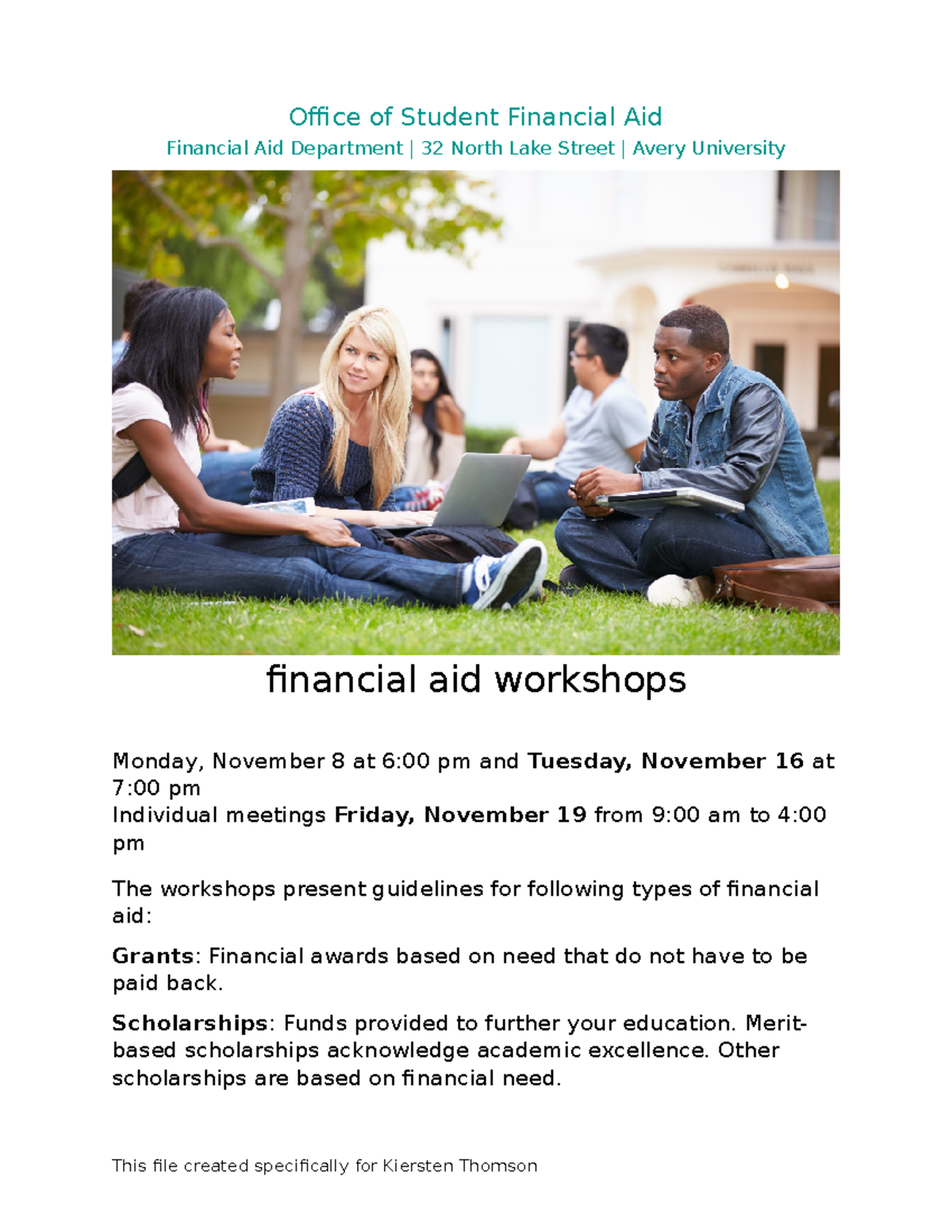 SC WD19 1a example of homework - Office of Student Financial Aid ...