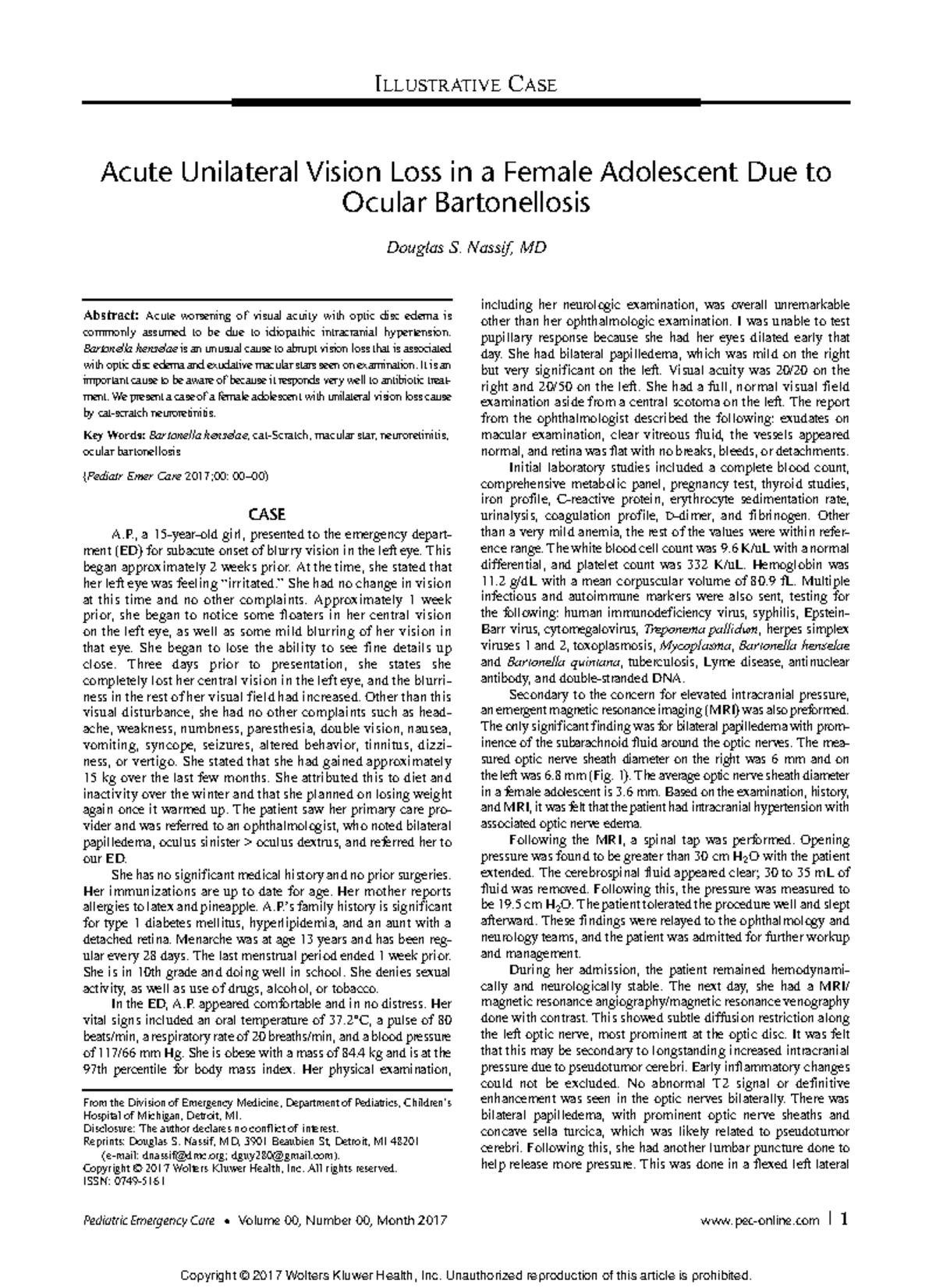 Bartonellosis ocular - Resumen Infectologia Estomatologica - Acute ...