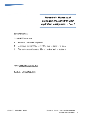 Module 7 Assignment 8 - psw - Module 7 - Care Planning/ Restorative ...