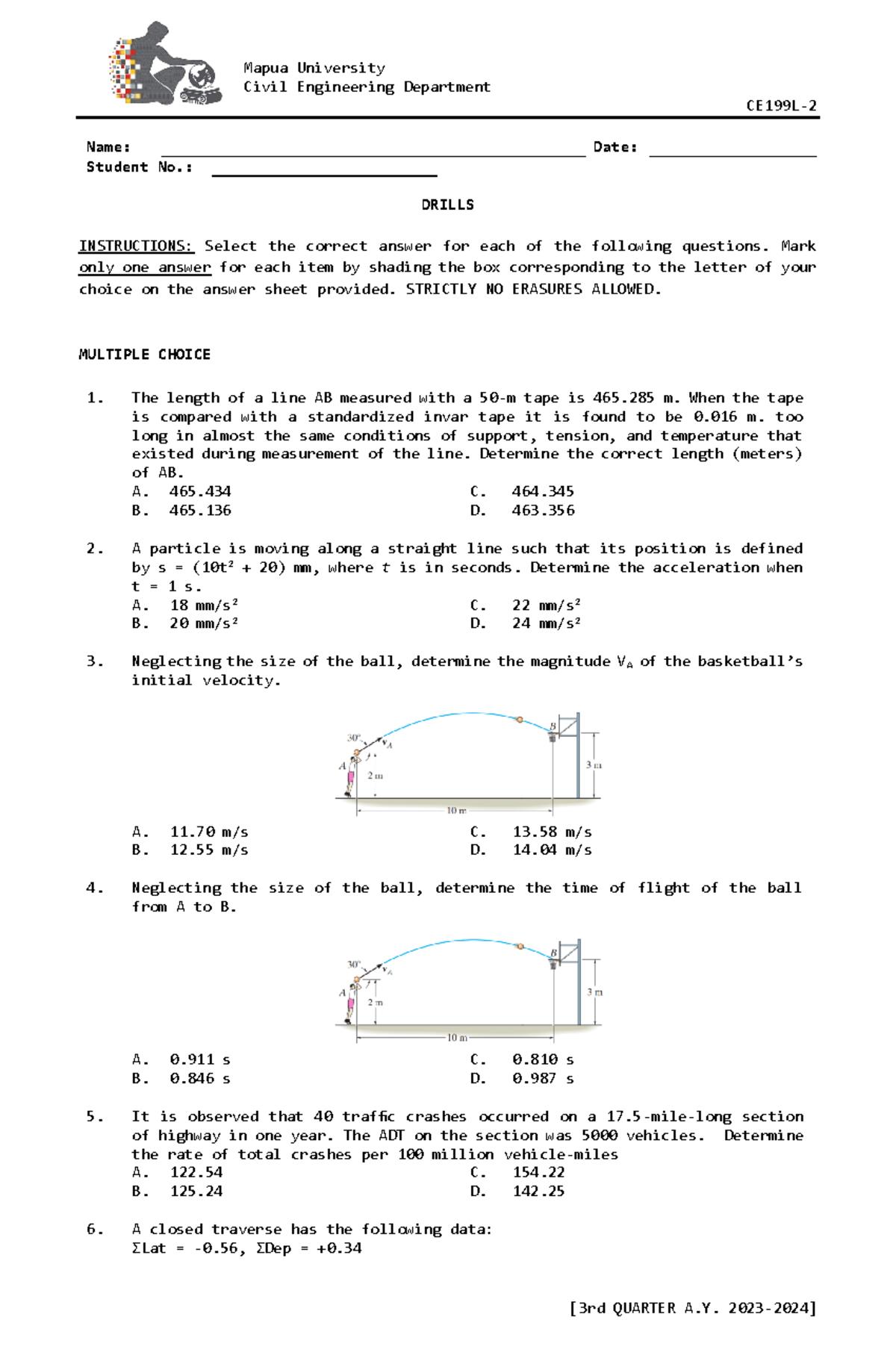 Math-Drills - Use this to practice. - Civil Engineering Department ...