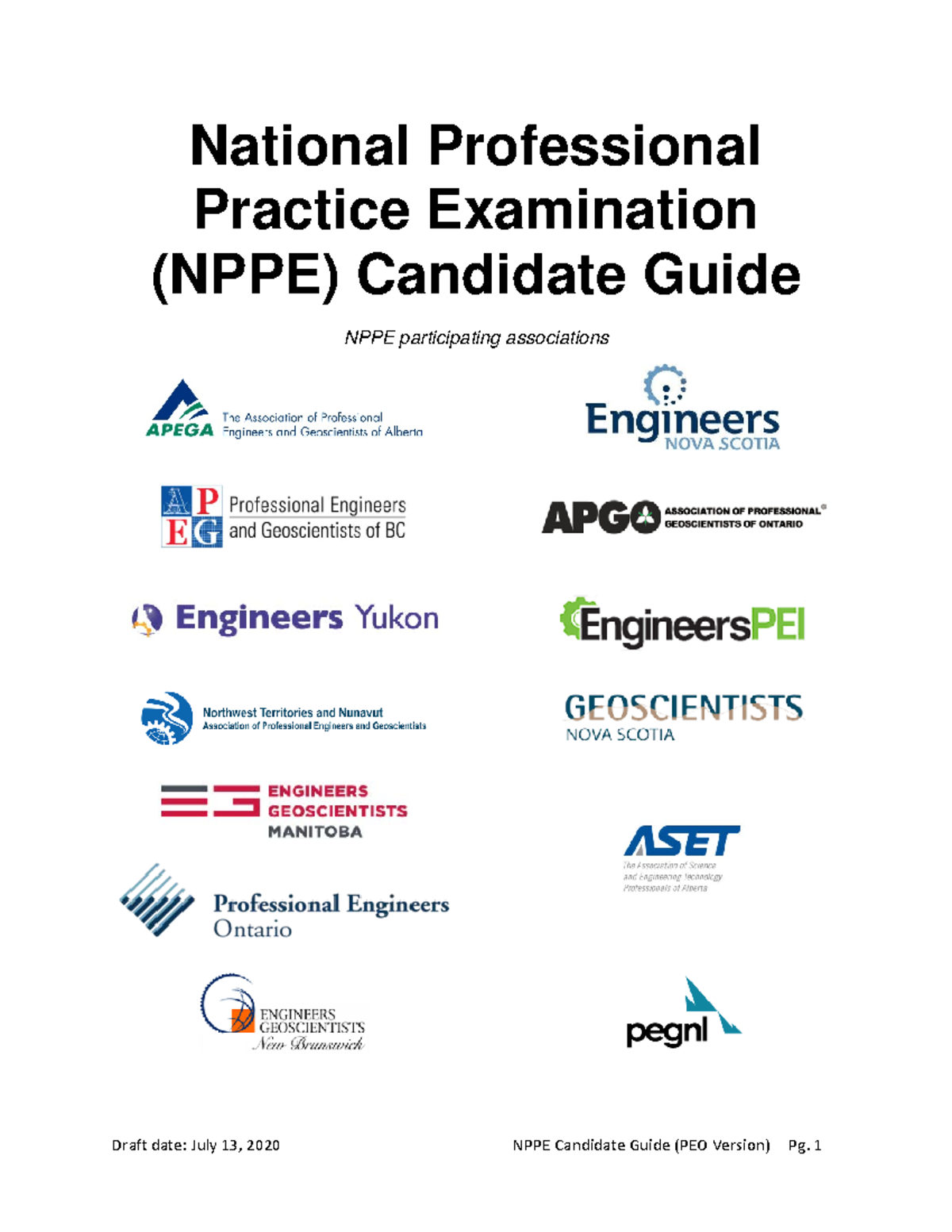 NPPE candidate guide PEO version v - National Professional Practice ...
