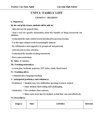 CÁC BÀI TEST TIẾNG ANH 8 Global-giaoandethitienganh - UNIT 1:TEST 1 ...