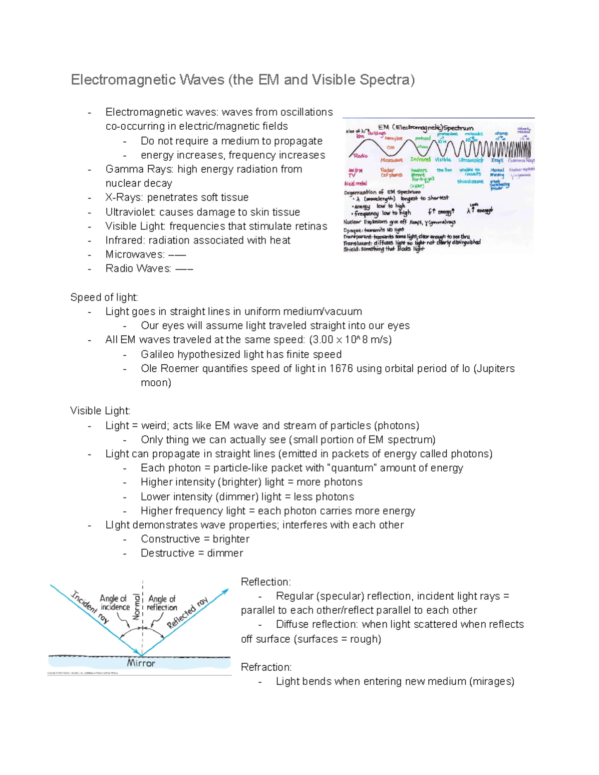 Electromagnetic Waves - Studocu