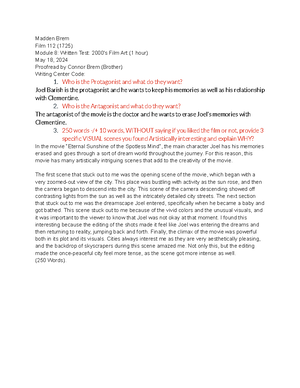 Assignment 2-Screenplay to Film - Screenplay/Narrative Structure Design ...