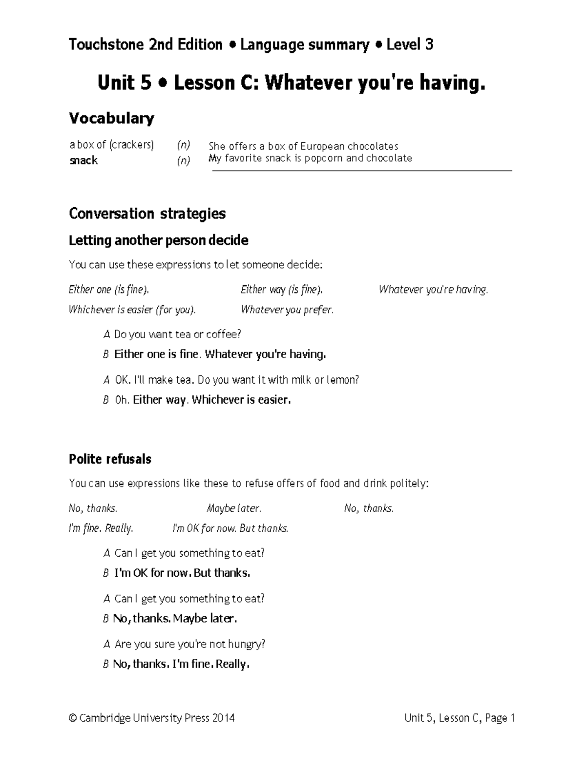 Simple past english homework level 3 - Touchstone 2nd Edition • Language summary • Level 3 Unit ...