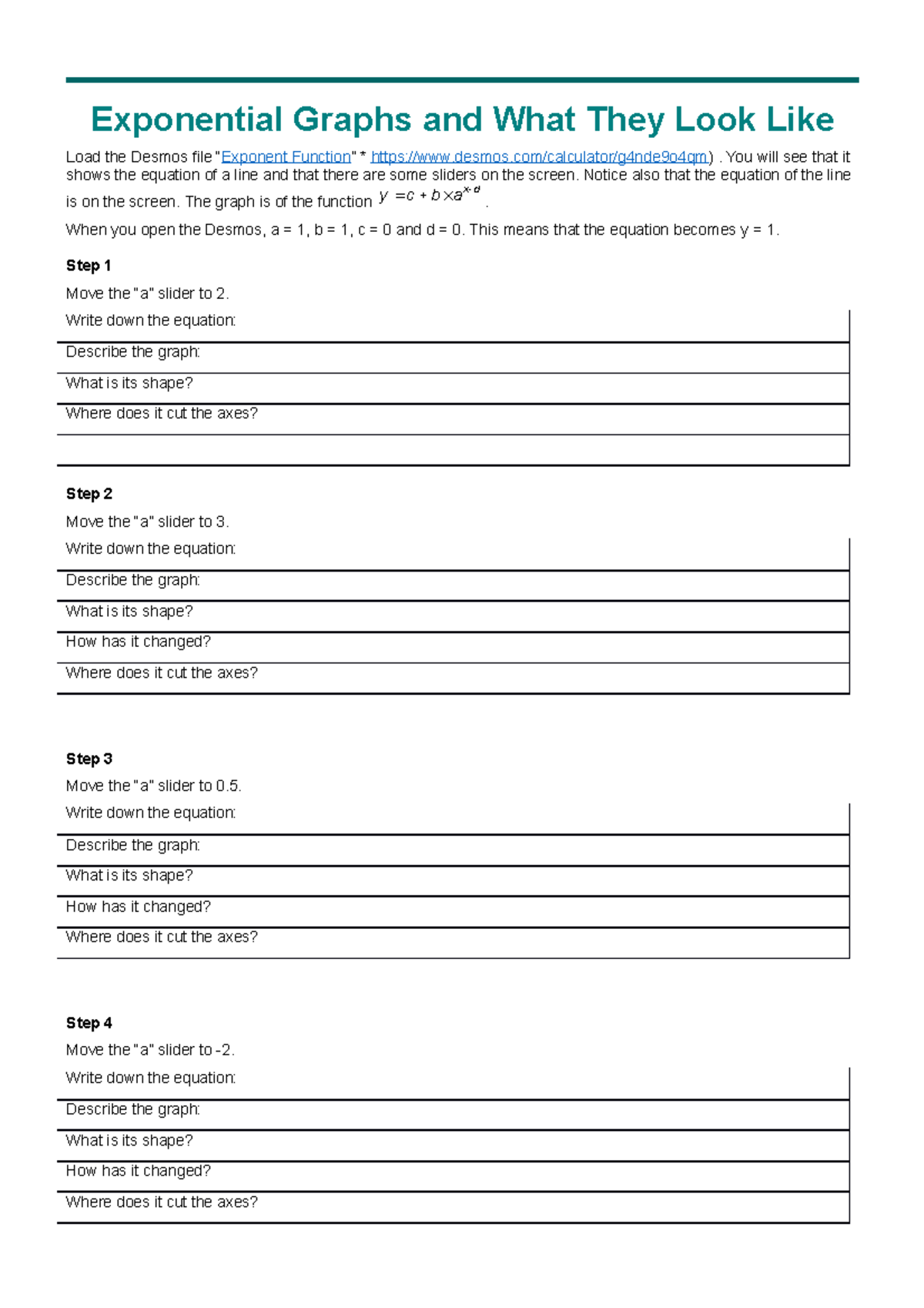 07 - Exloring Exponential Graphs - Exponential Graphs and What They ...