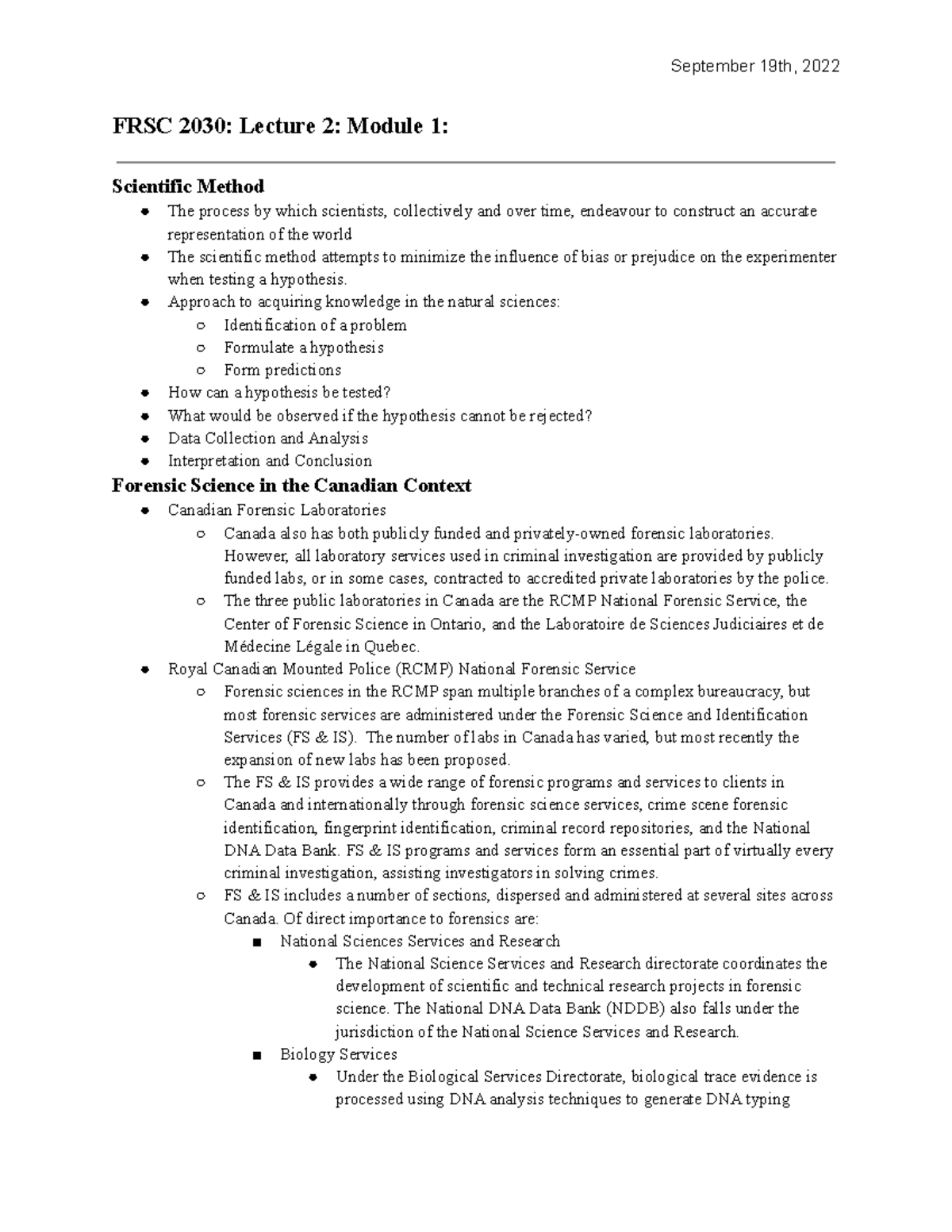 FRSC 2030 Lecture 2 Module 1 - FRSC 2030: Lecture 2: Module 1 ...