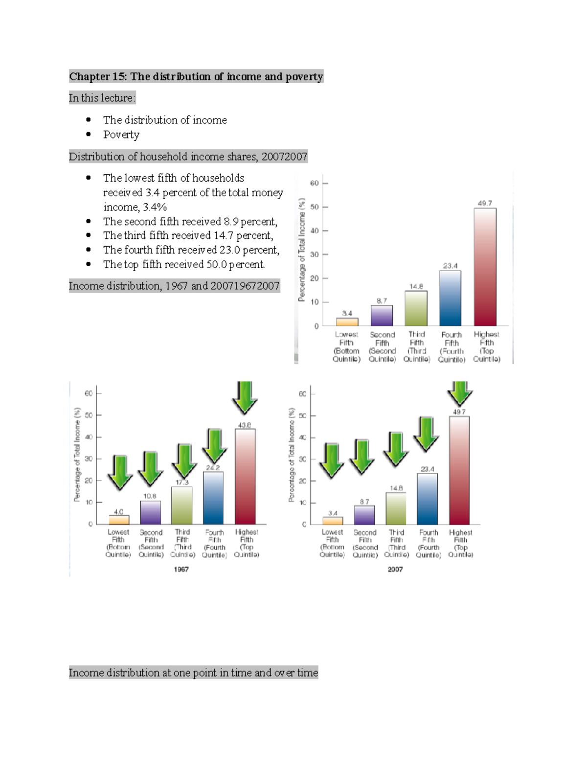 Chapter 15 The distribution of income and poverty - Income distribution ...