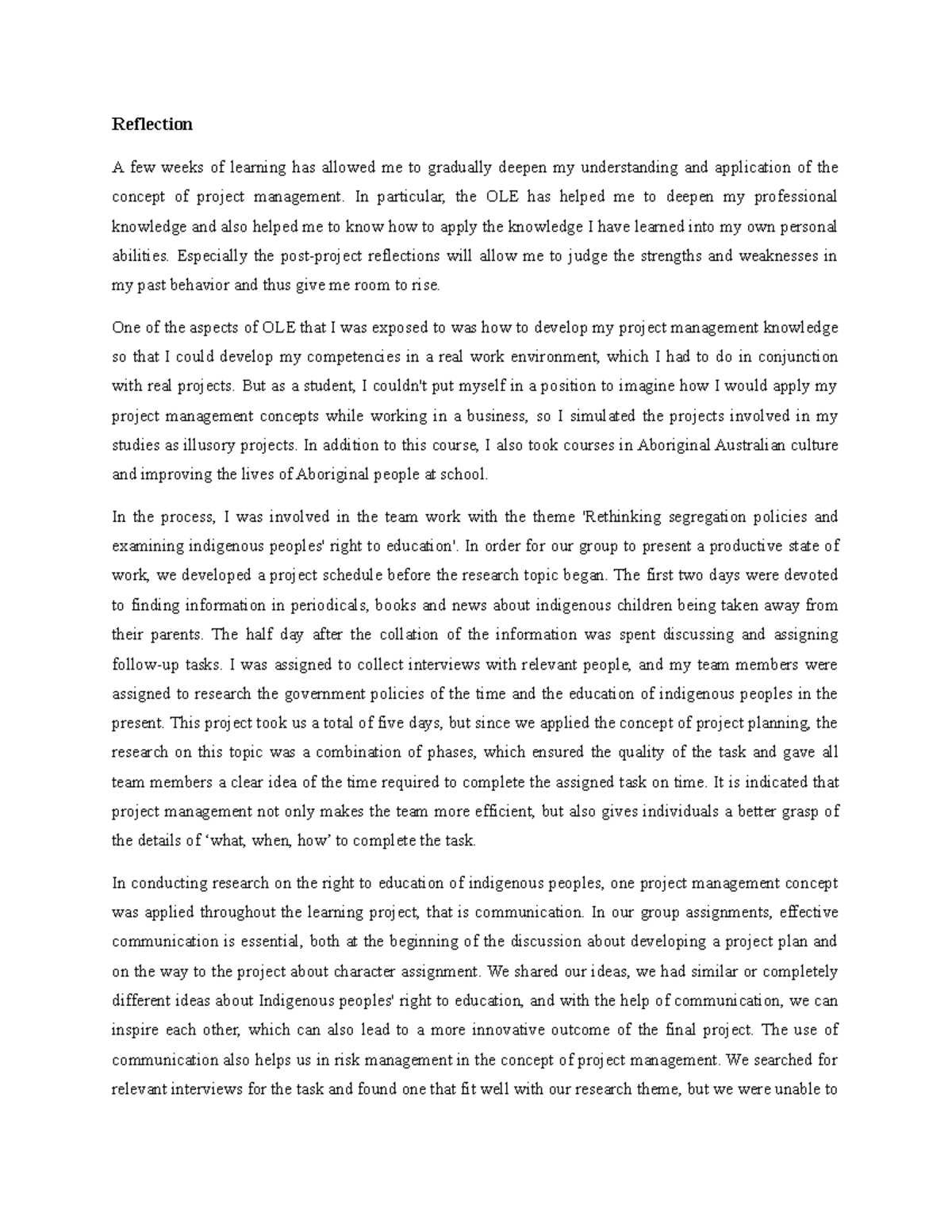 ENGG1850 - Reflection A few weeks of learning has allowed me to ...