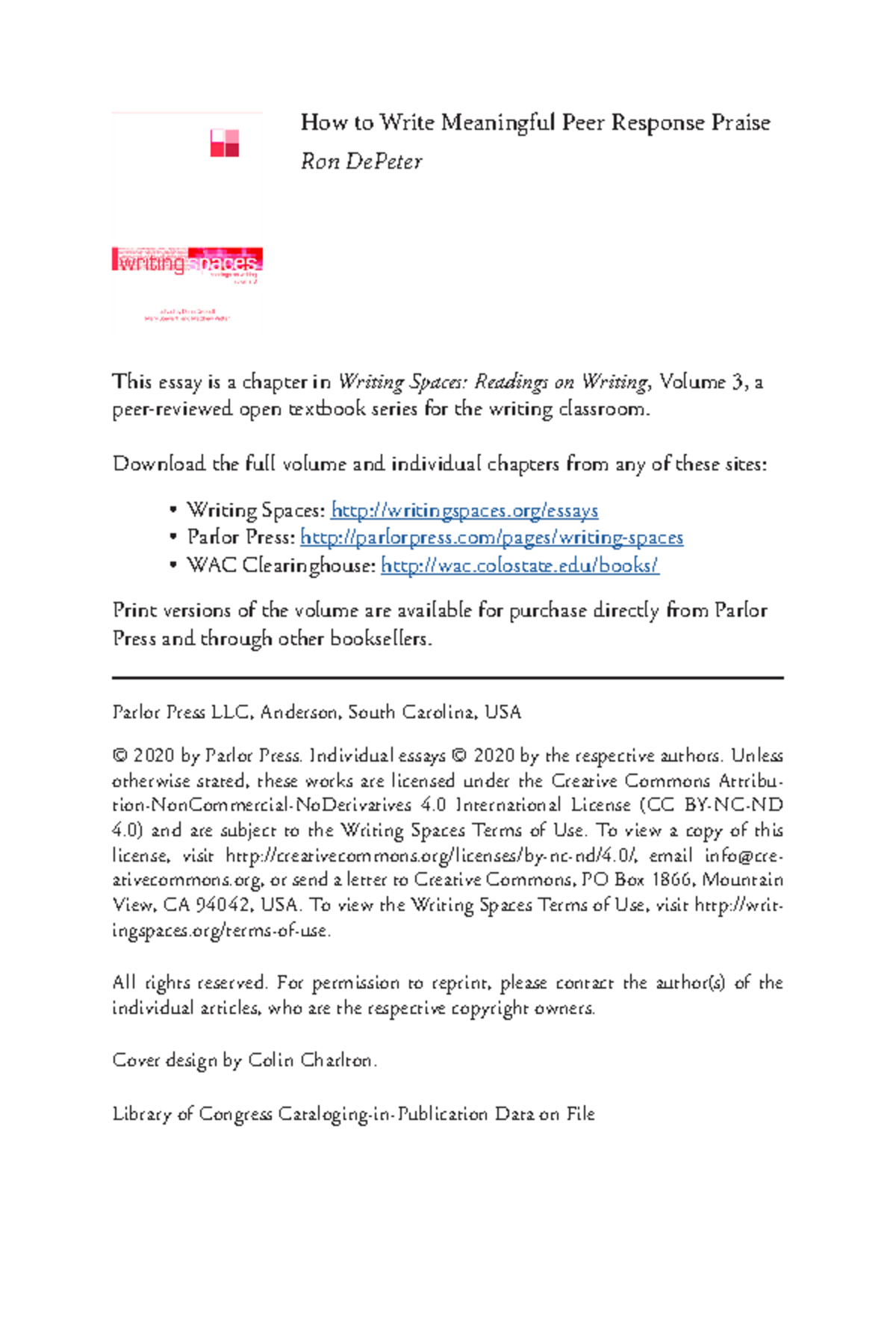 Depeter how to write meaningful peer response - How to Write Meaningful ...