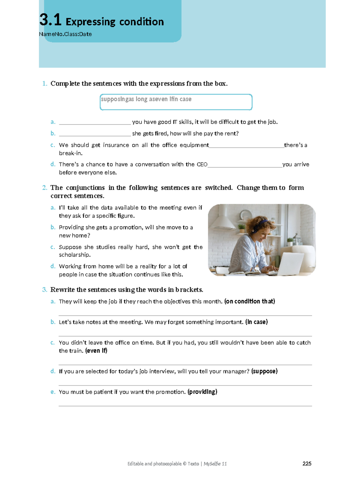 Standard Grammar U3.1 Expressing condition - 3 Expressing condition ...