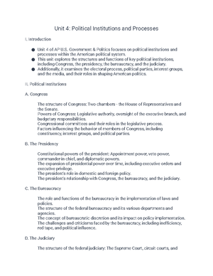 AP Gov Unit 6 - Class notes on Unit 6 - Unit 6: Public Opinion ...