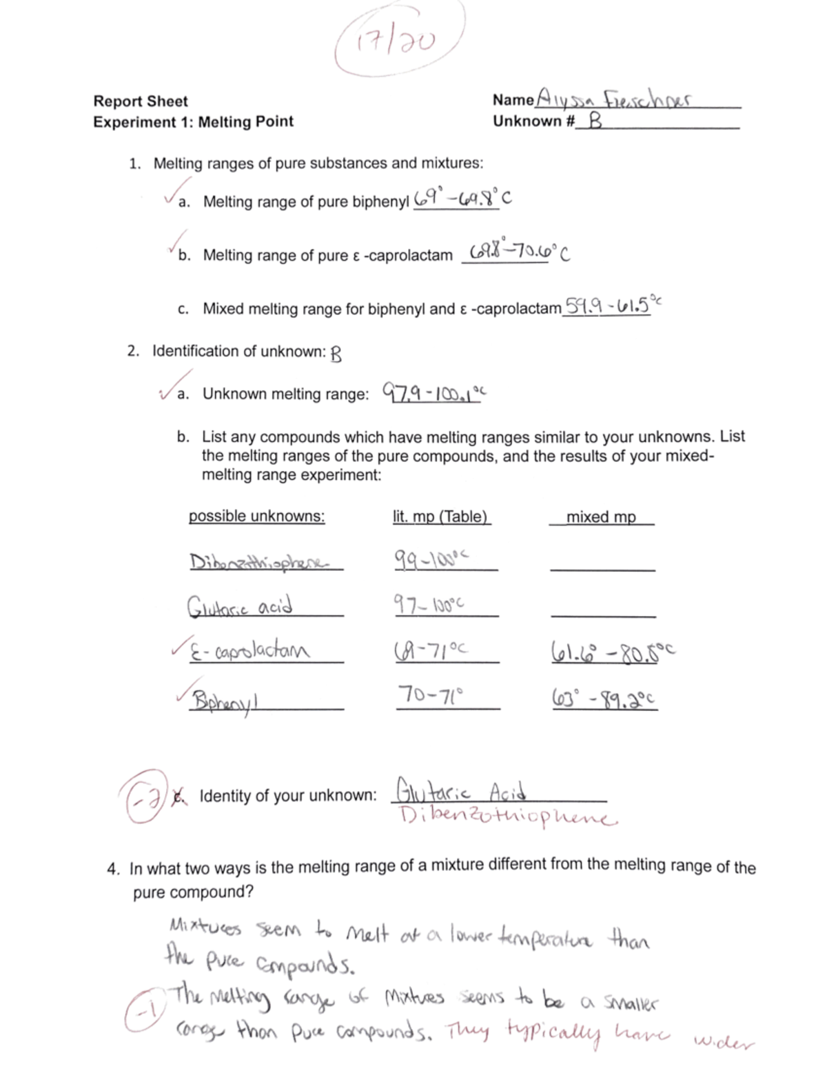 Experiment 1 - CHE 215 - Studocu
