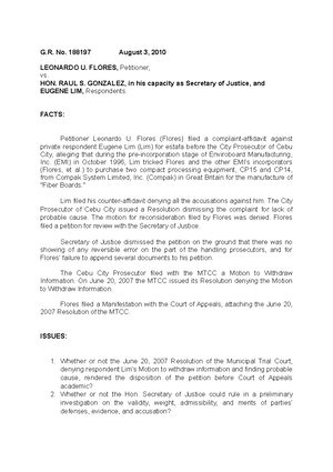 Panaguiton-v-DOJ - Crim Pro - G. No. 167571 November 25, 2008 LUIS ...