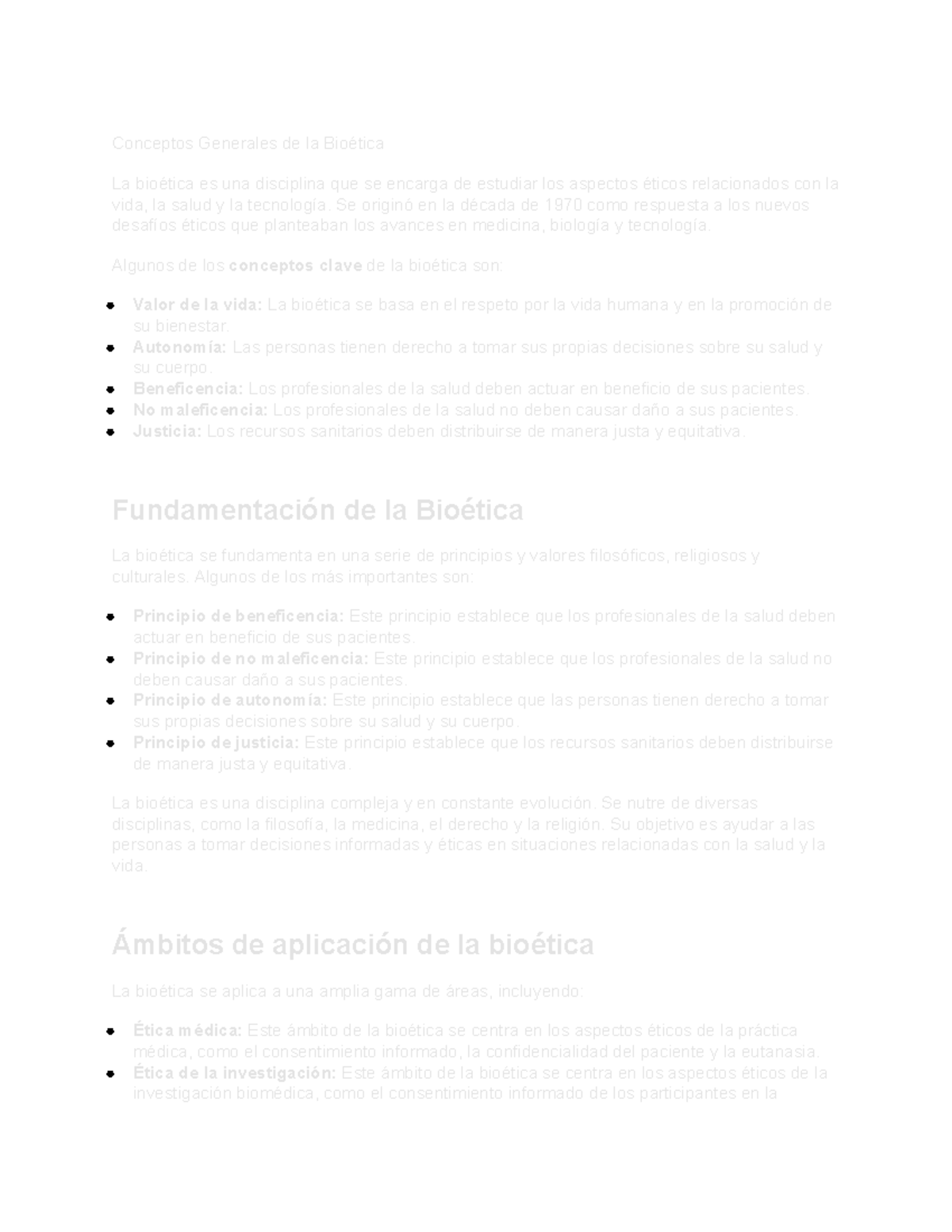 Conceptos Generales y Fundamentación de la Bioéti - Conceptos Generales ...