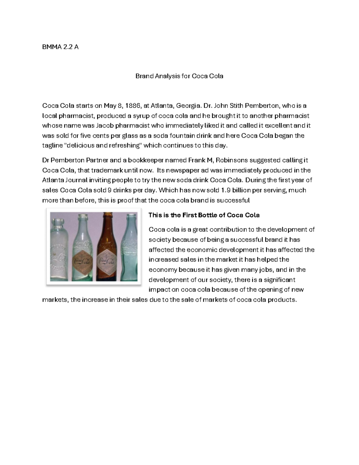 Coca - Dr. John Stith Pemberton, who is a local pharmacist, produced a ...