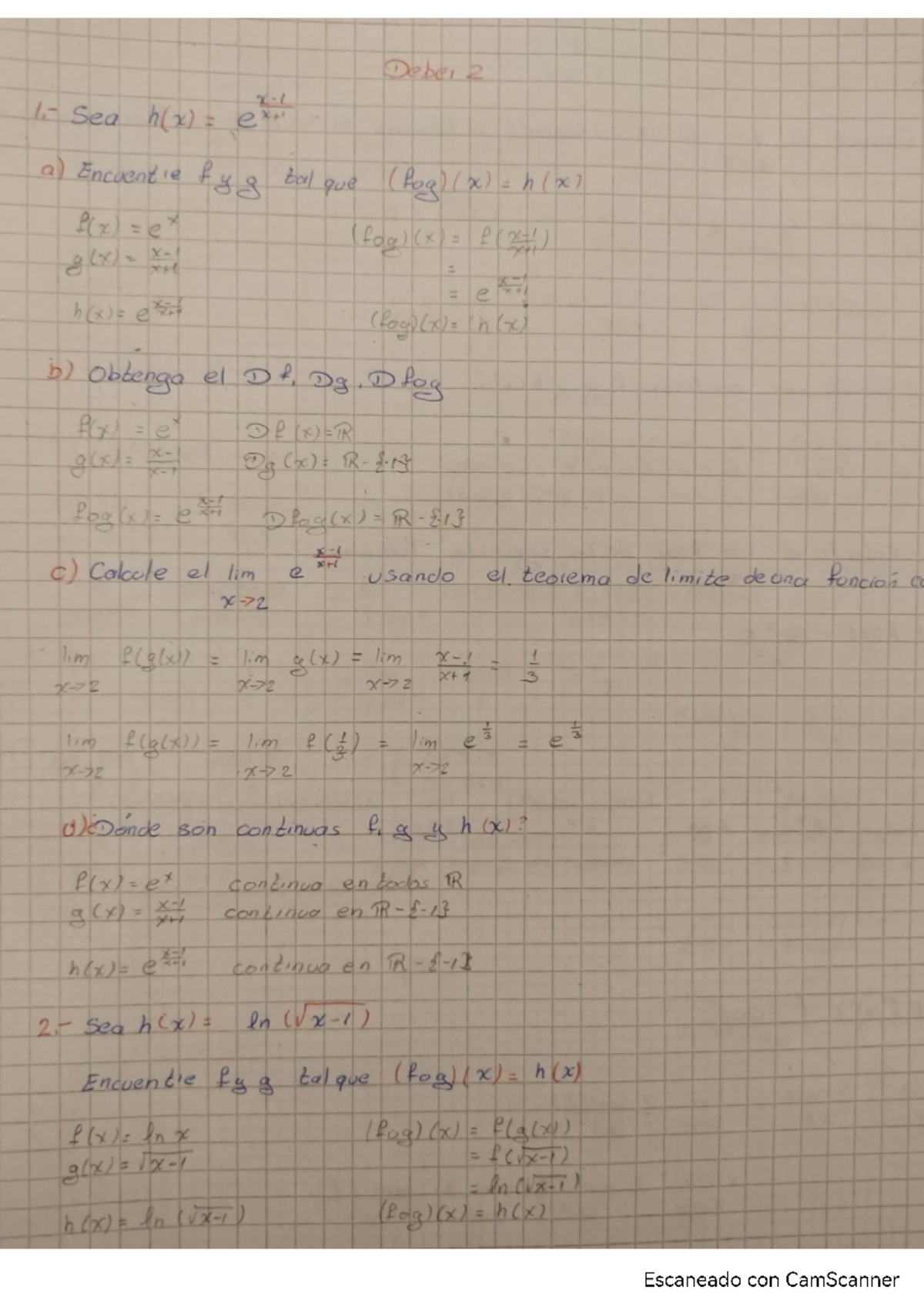 Tarea 2 calculo en una variable - Cálculo en una Variable - Studocu