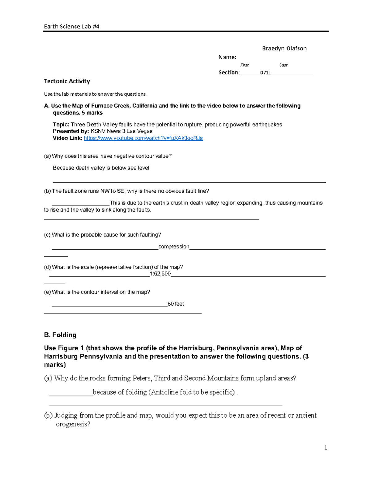 GEOG 1202 Lab 4 Assignment - Braedyn Olafson Name: First Last Section ...