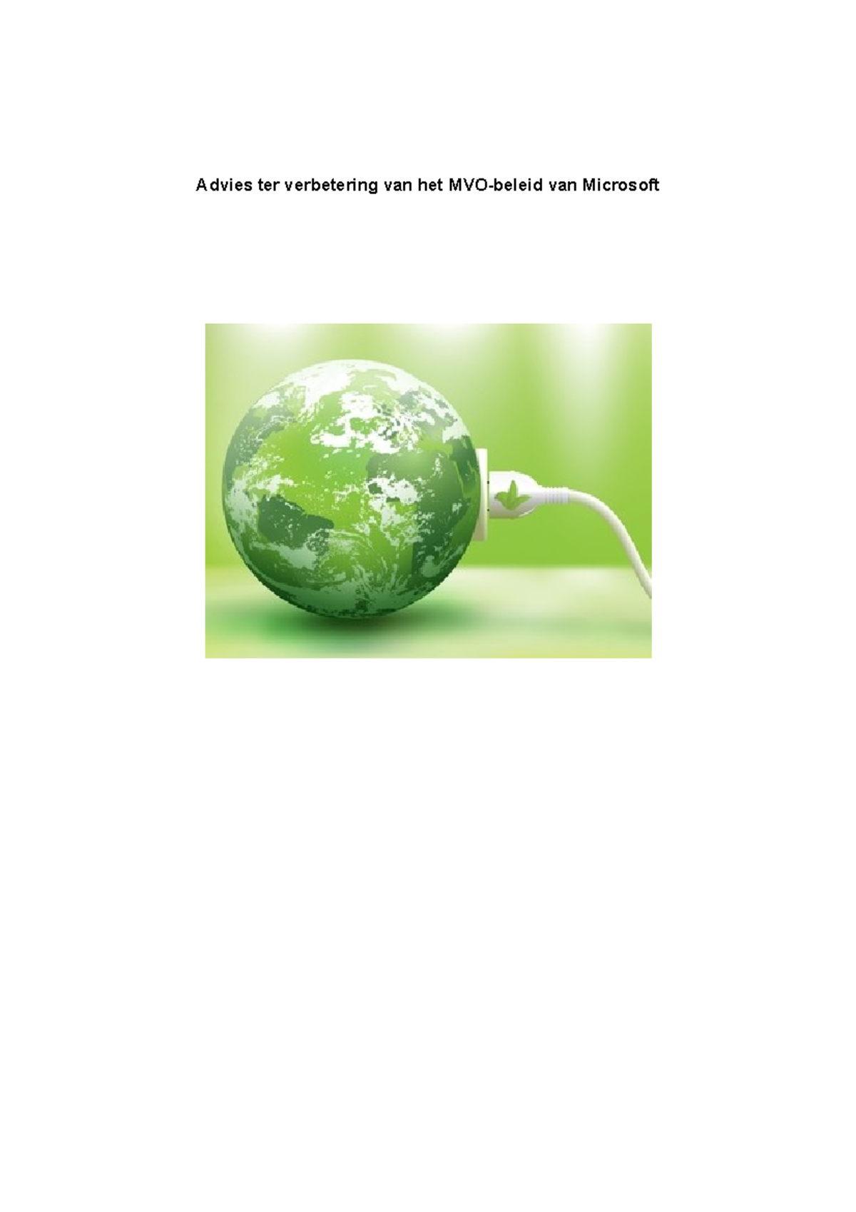 Verbetering van het MVO-beleid van Microsoft - Advies ter verbetering ...