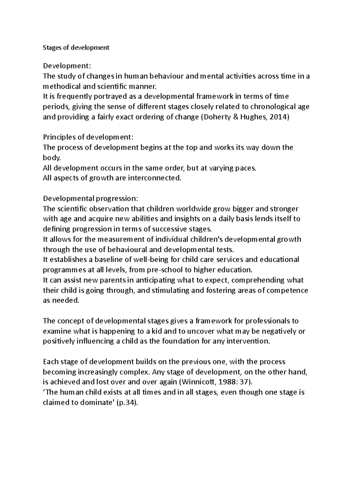 Stages of development - This is a subtopic in education and teaching ...