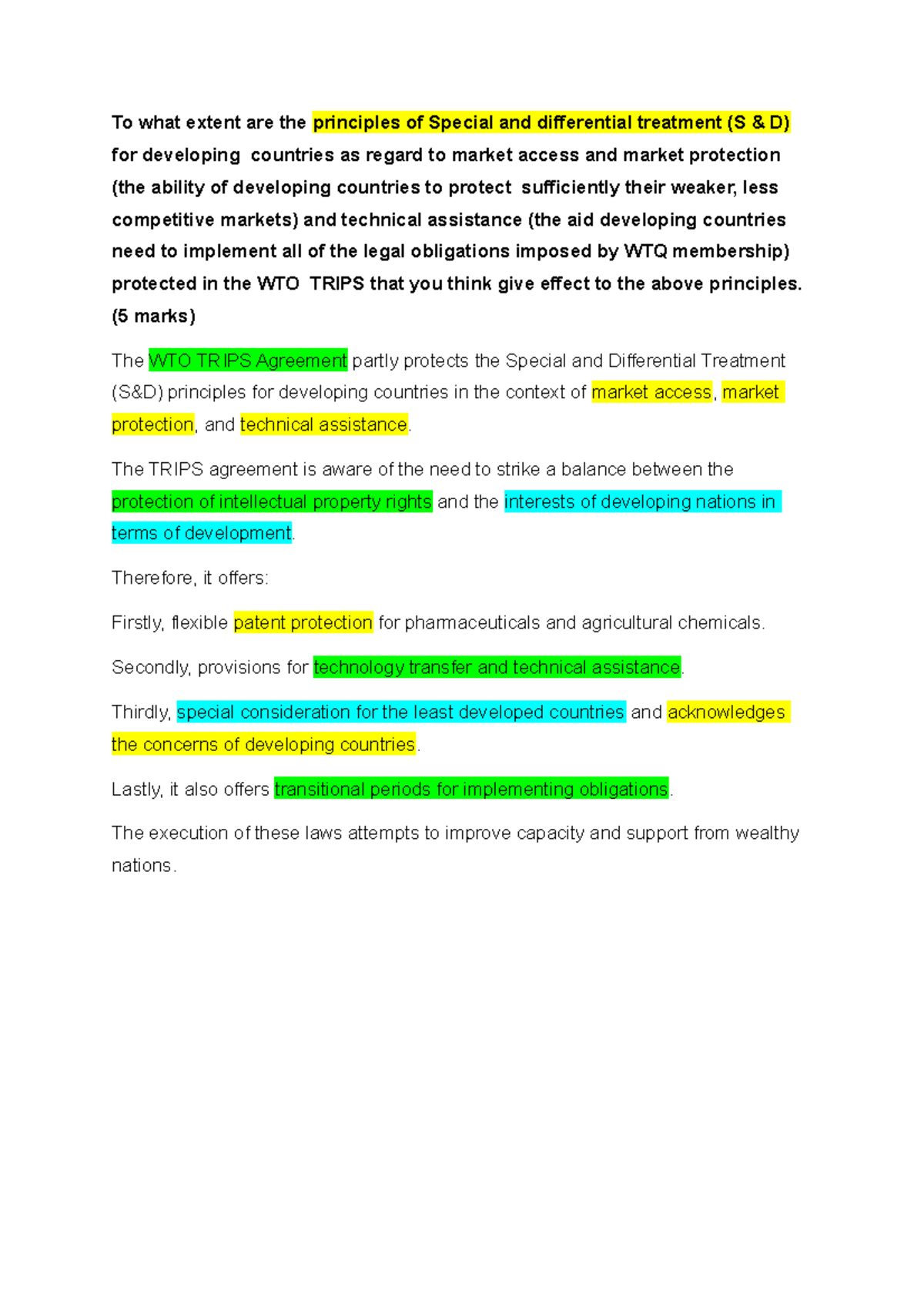 LAST Chance Study Notes EXAM!!!! NB - To what extent are the principles ...