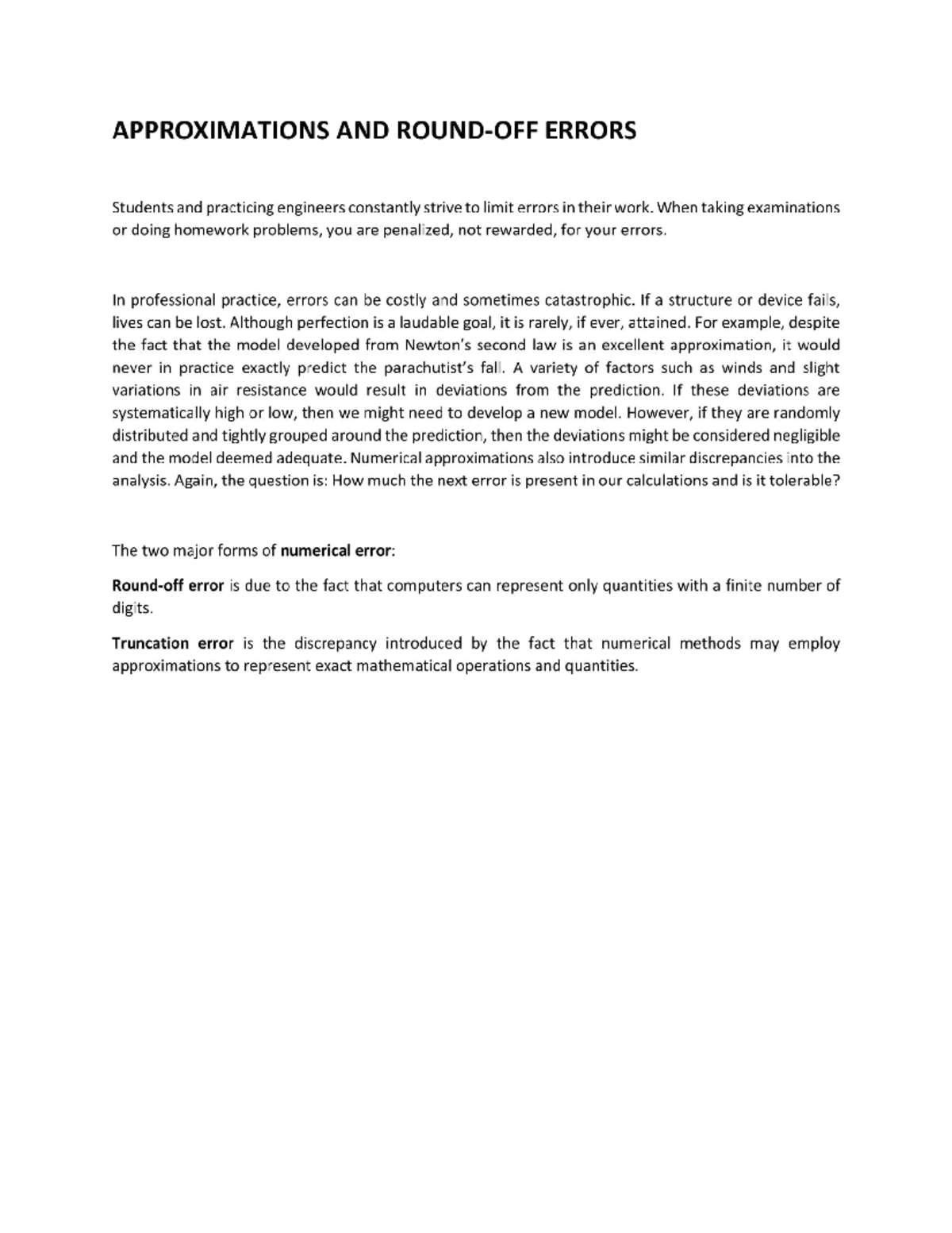 Numerical Method - Chapter 5 - Bachelor of Secondary Education - Studocu