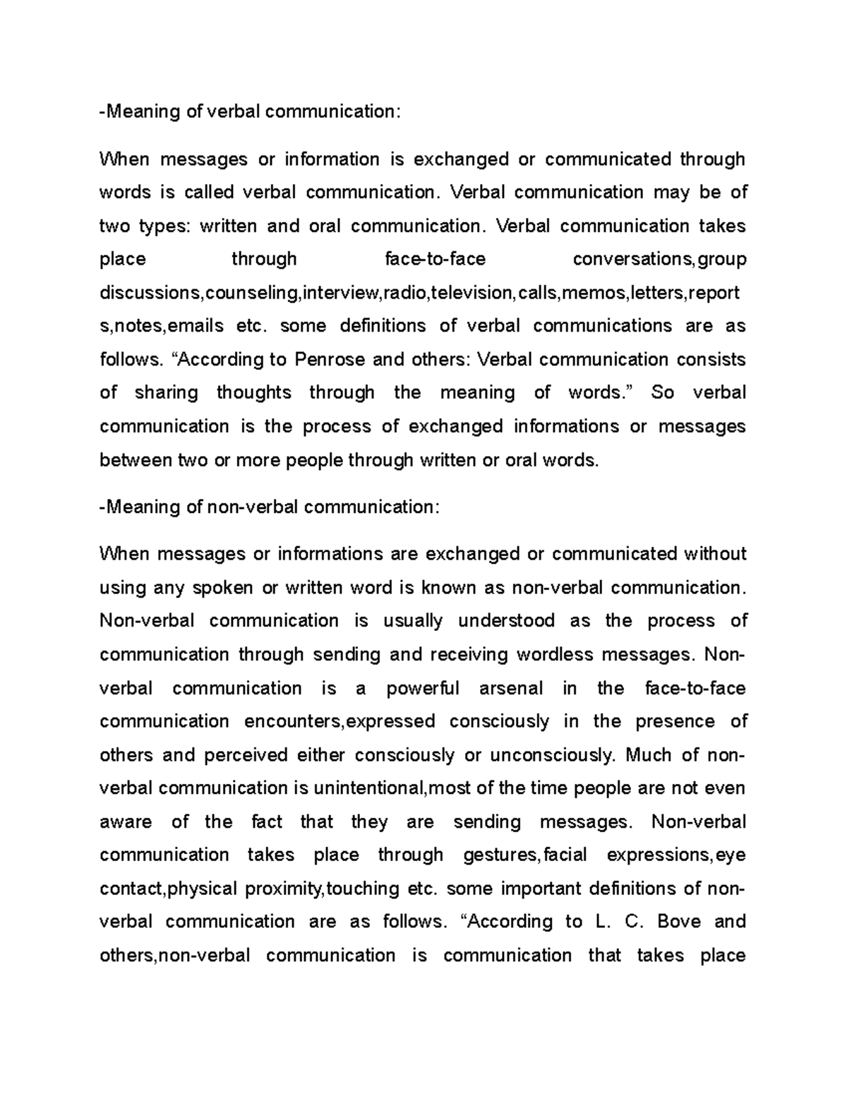Purcomm notesss - notes -Meaning of verbal communication: When messages ...