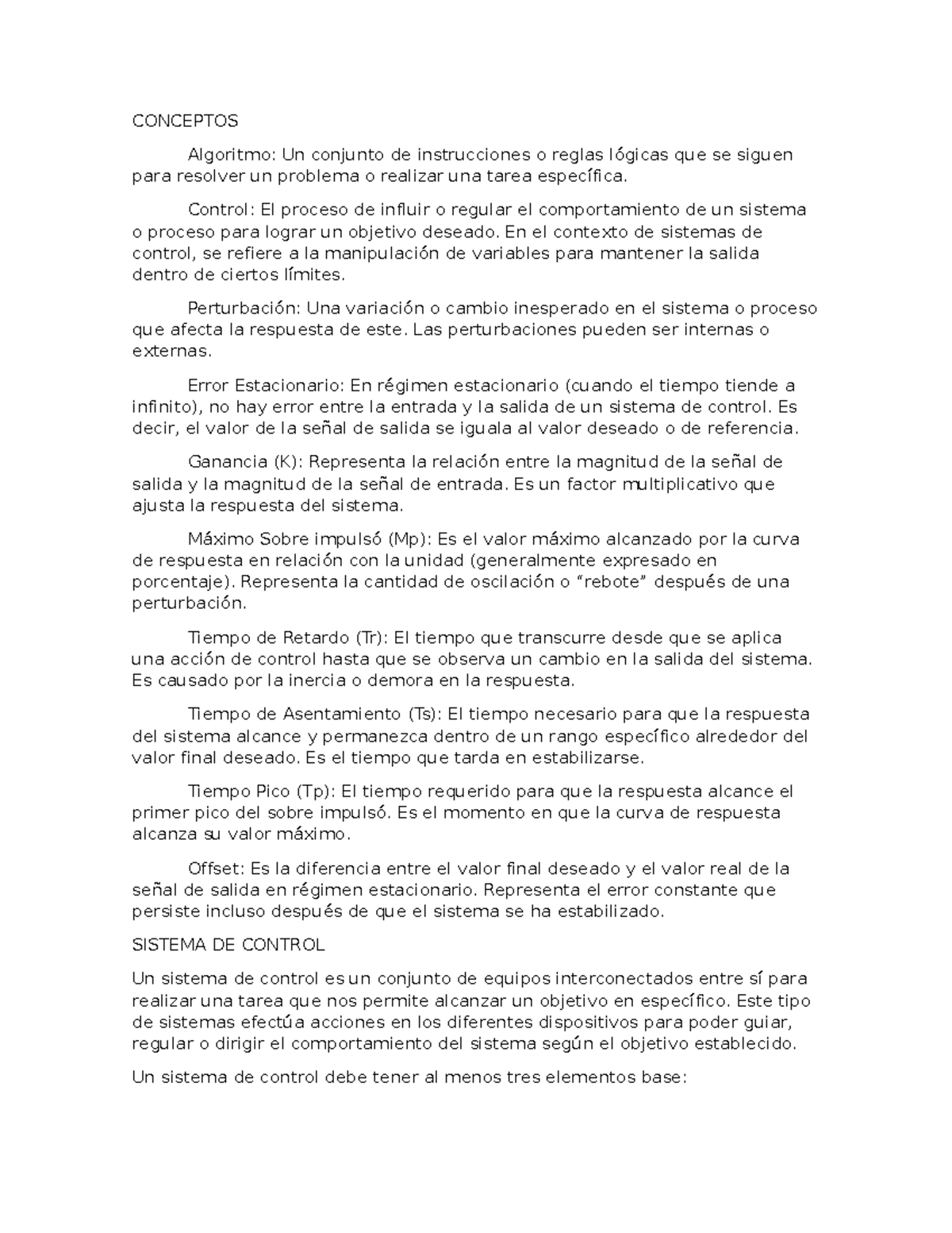 Conceptos - CONCEPTOS Algoritmo: Un conjunto de instrucciones o reglas ...