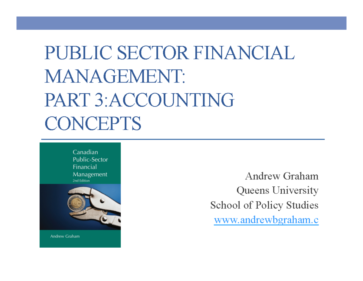 MPA827 Public Sector Financial Management Chapter 3 - PUBLIC SECTOR ...