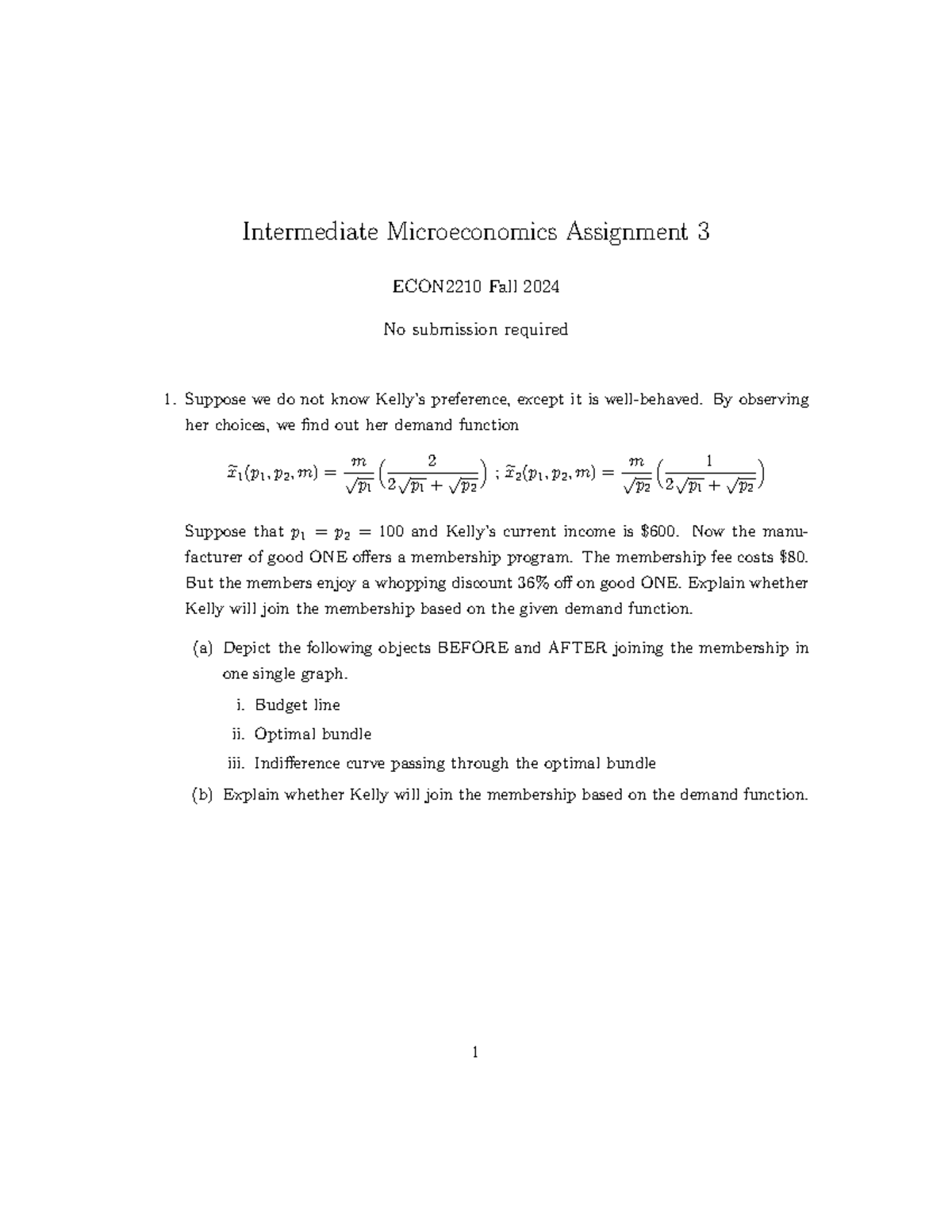 2024F Assignment 3 - Problem Set 3 - Intermediate Microeconomics ...