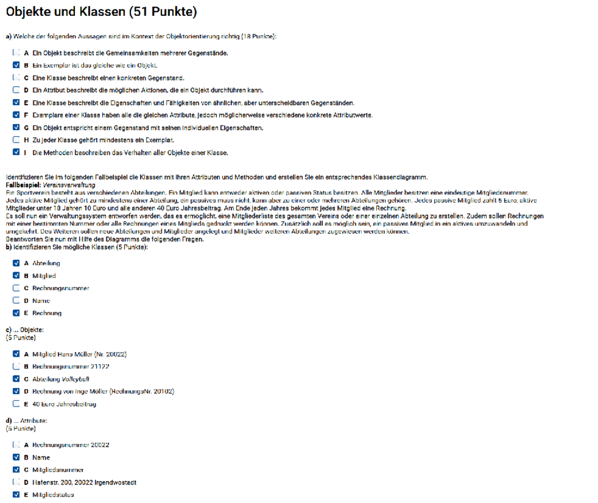 Objekte und Klassen 1 - Einsendeaufgaben 1 - Einführung in die objektorientierte Programmierung ...